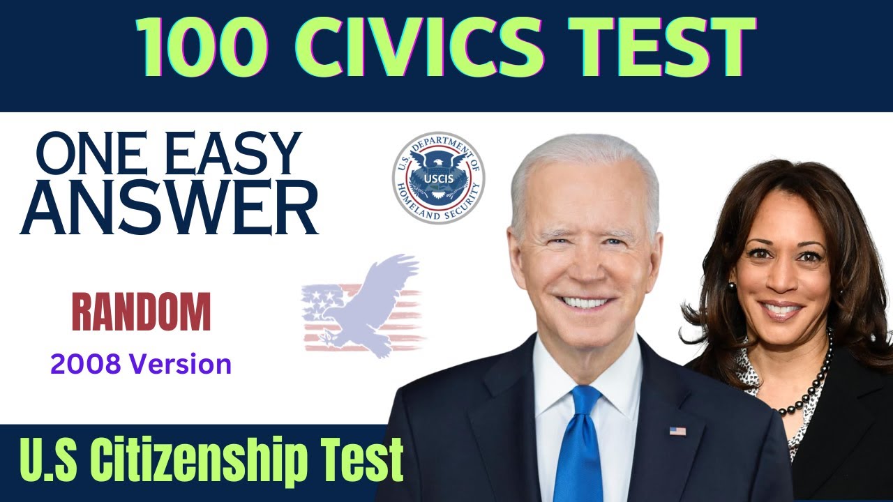 US Citizenship Test 2024 Questions and Answers: 100 Civics History ...