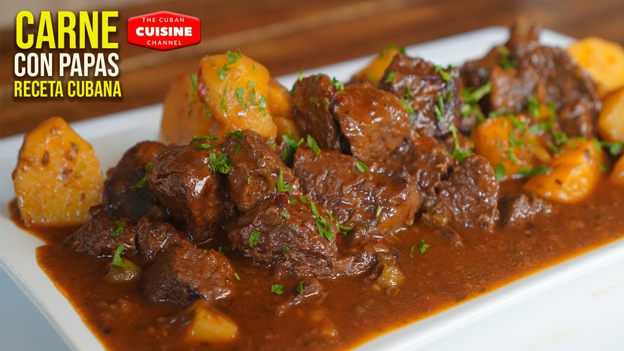 🚀CARNE con PAPAS la RECETA CUBNA de RECETAS Y COCINA CUBANA. - YouTube