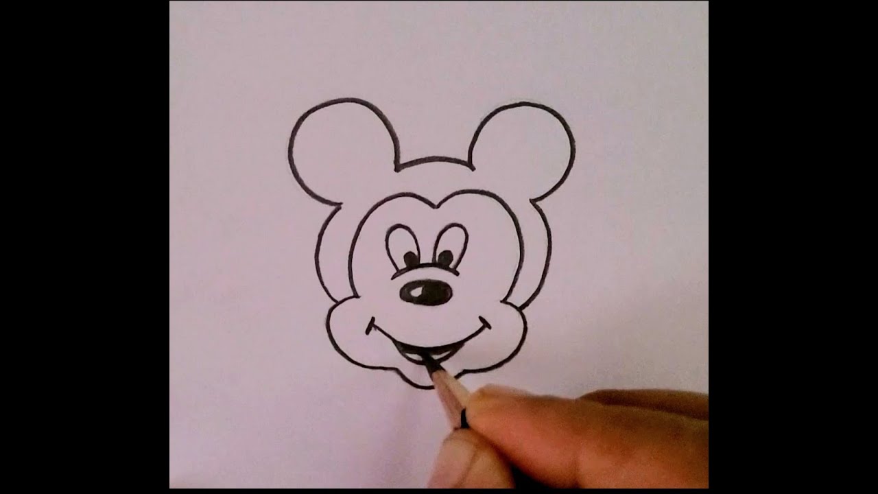 How to draw a easy Micky Mouse drawing | kids drawing | Micky mouse ...