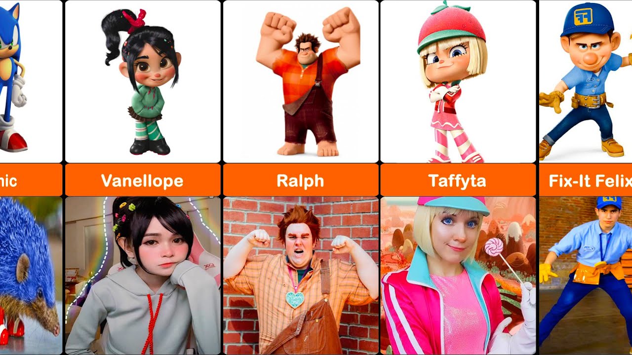 Ralph Breaks the Internet Characters in Real Life - Comparison - YouTube