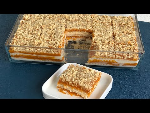 ÇOK LEZZETLİ DENEMEYEN KALMASIN 😍BALKABAKLI BİSKÜVİLİ KOLAY PASTA TARİFİ 👌