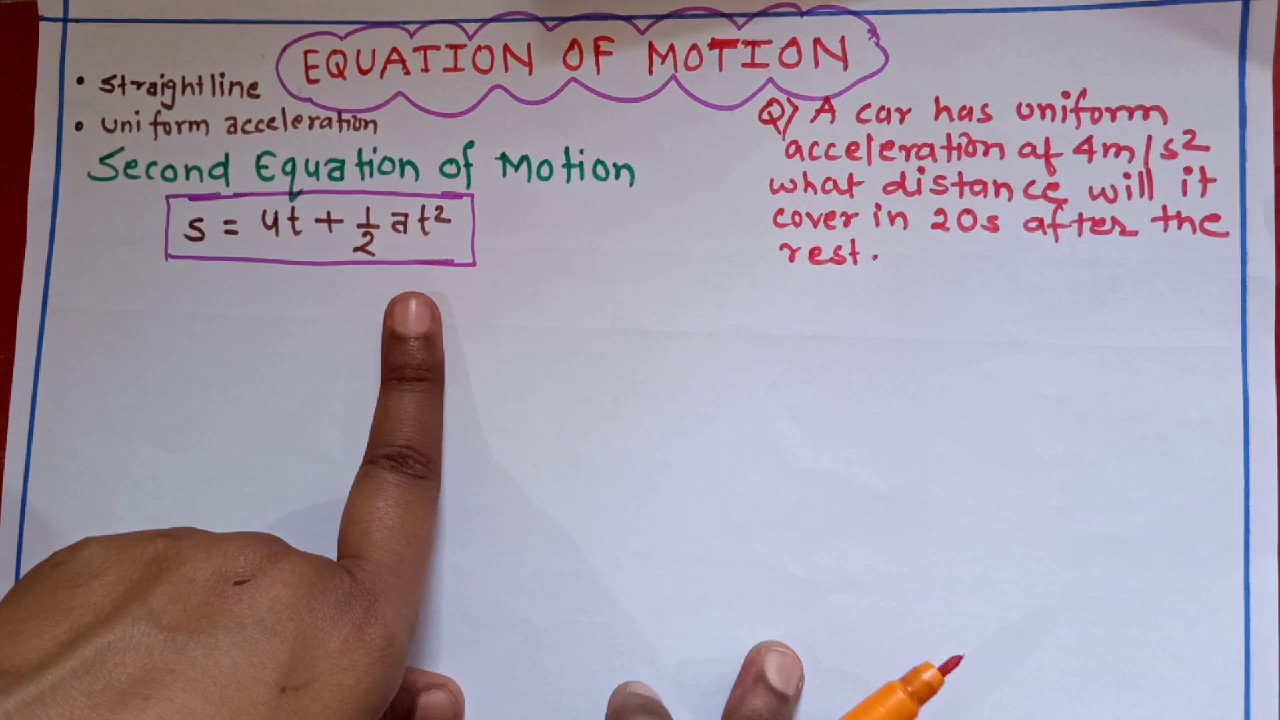 Second equation of motion🗼class-9🗼physics🗼motion🗼 - YouTube