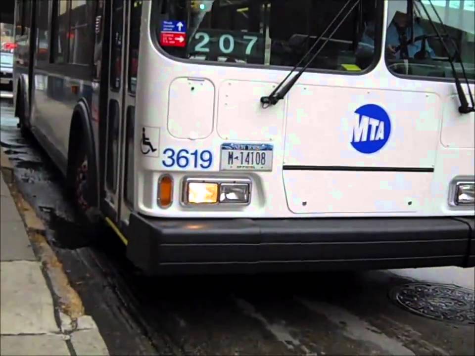 MTA Bus: Hybrid Orion VII OG #3619 from LGA w/ new decal scheme. - YouTube