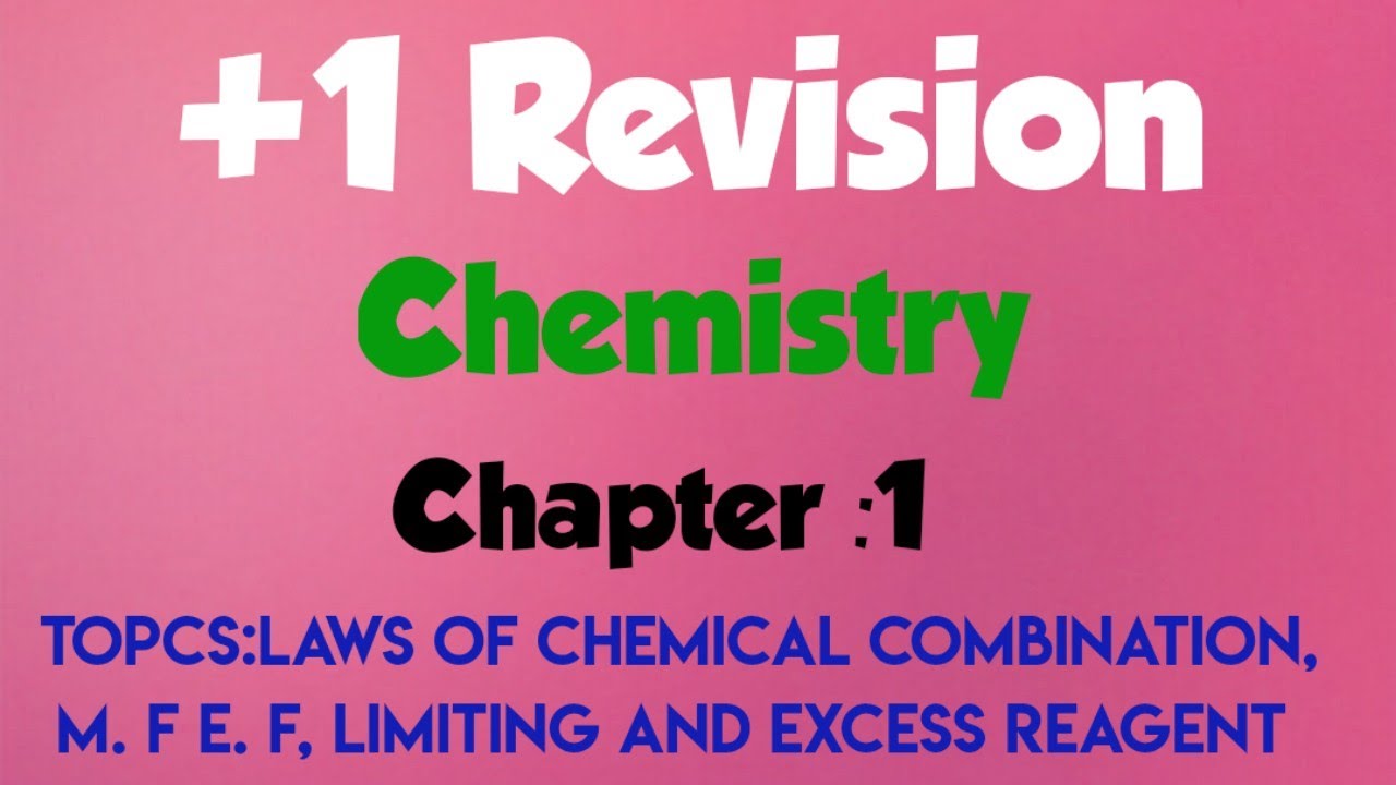 PLUS ONE CHEMISTRY|Chapter 1| - YouTube