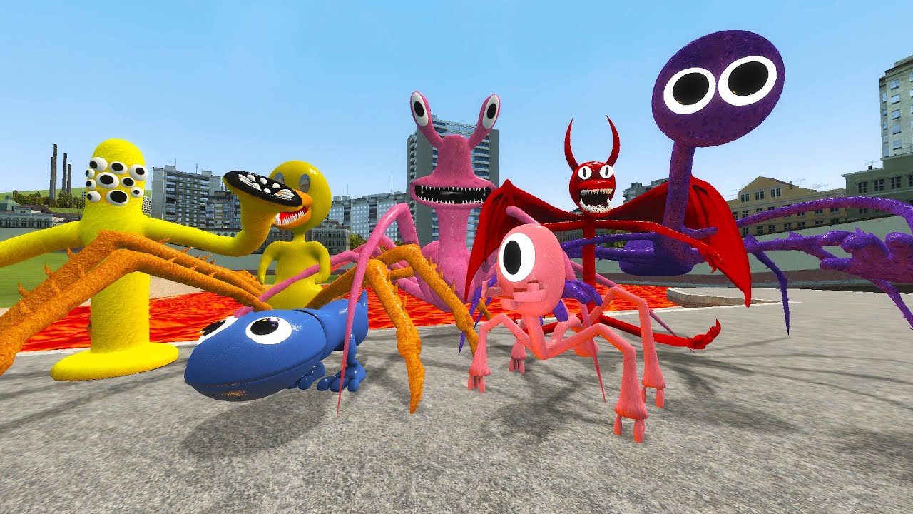 Garry's Mod - RAINBOW FRIENDS in The LAVA, 3D Nextbots, Garten of ...