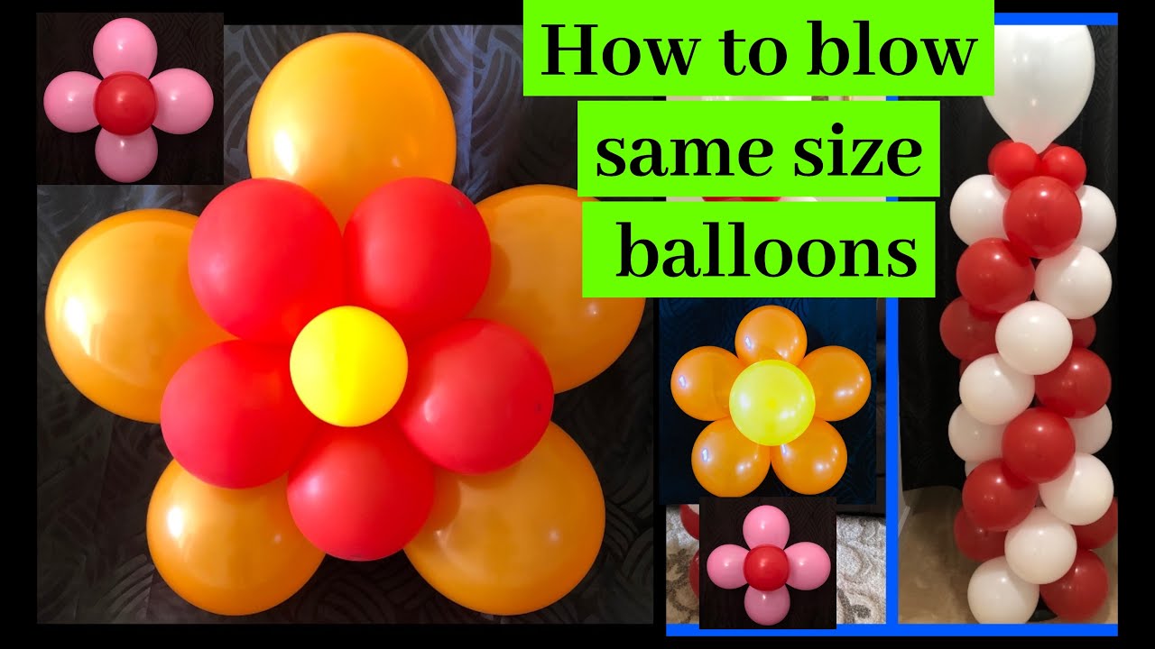 How to blow same size balloons - Party Decorations. - YouTube