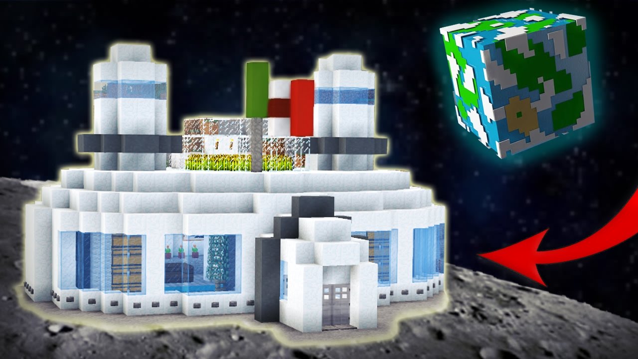 MINECRAFT: COMO HACER UNA INCREÍBLE CASA/BASE EN LA LUNA! | CASA LUNAR ...