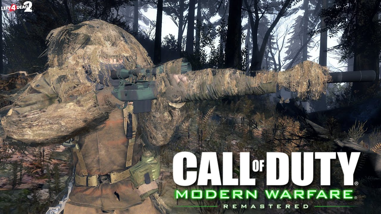 L4D2 Call of Duty Modern Warfare Remastered M21 Ghillie Silenced Sniper ...