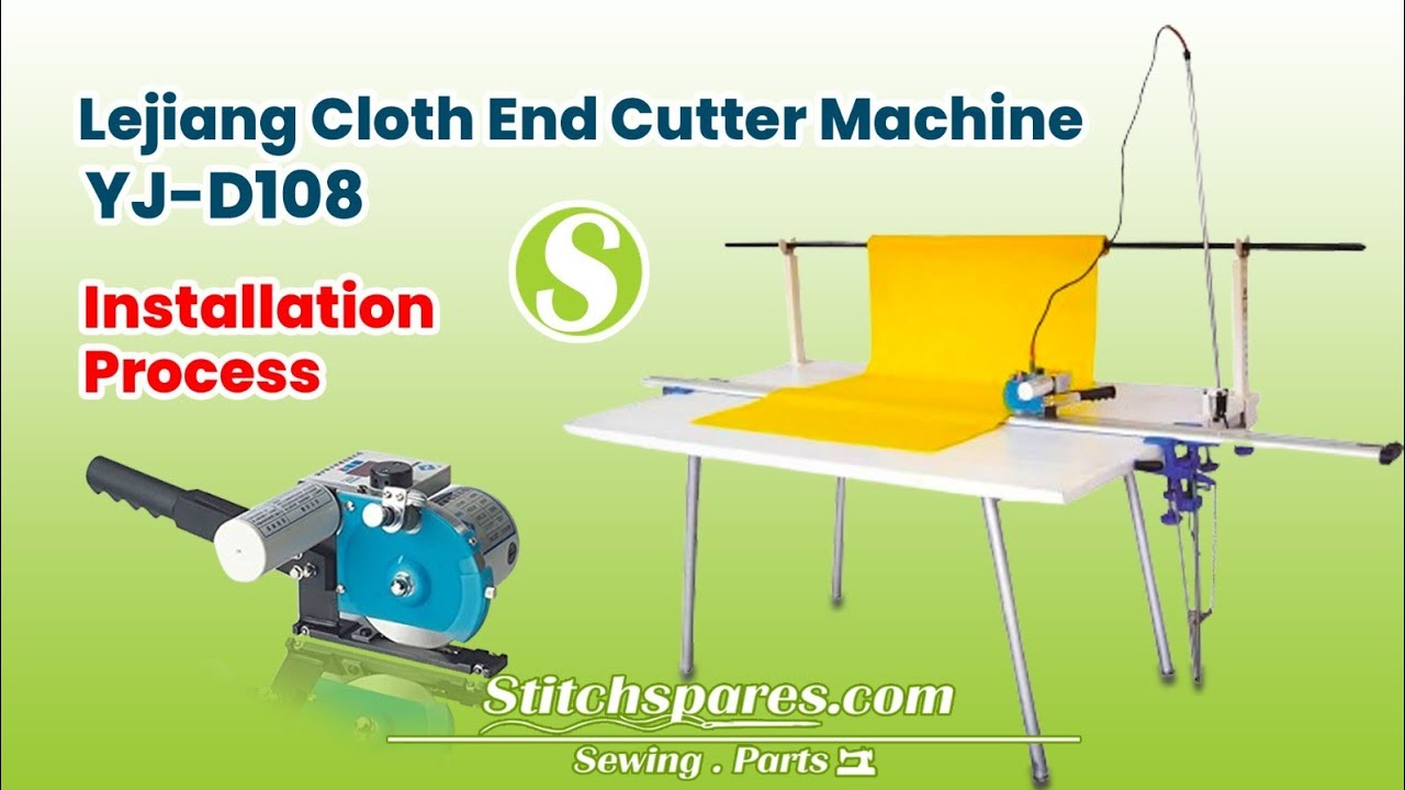 How To Install Cloth End Cutter Machine | Lejiang YJ-D108 | Sewing ...