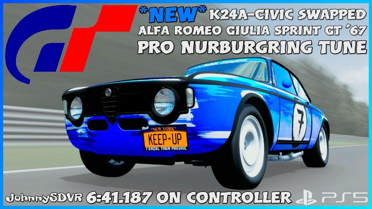 GT7 - SWAPPED Alfa Romeo Giulia Sprint Pro Tune | Nurburgring K24A ...