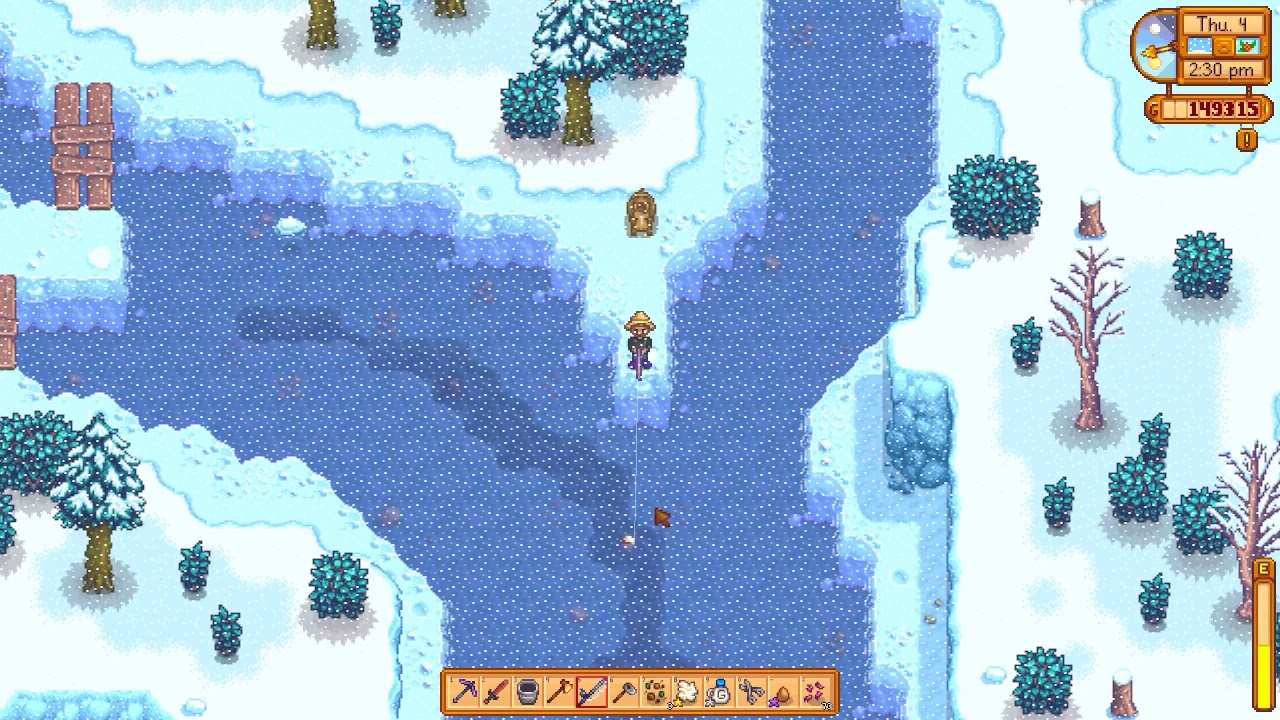 Stardew Valley catching the legendary Glacierfish - YouTube