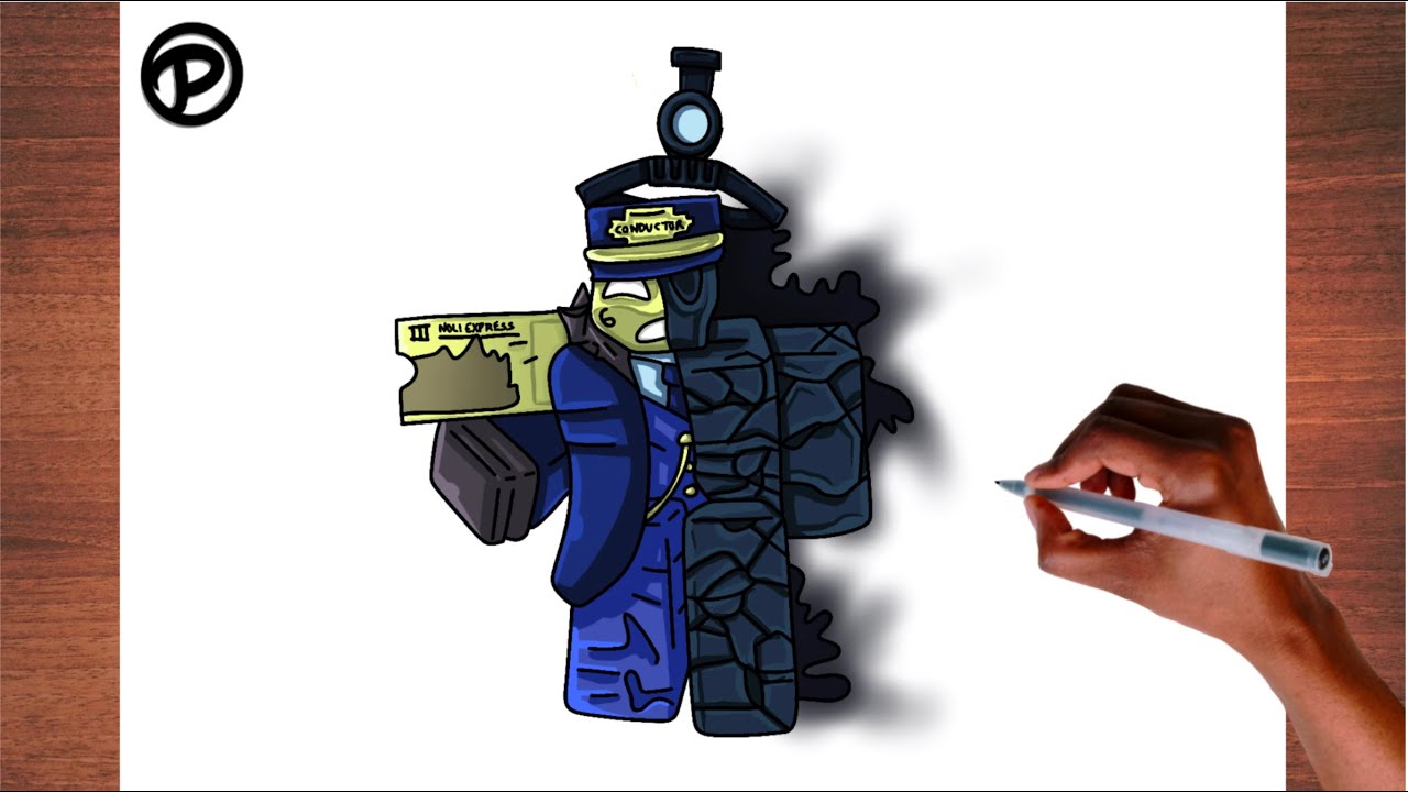 How to Draw Conductor Noli Forsaken Roblox Step by step Line by Line ...
