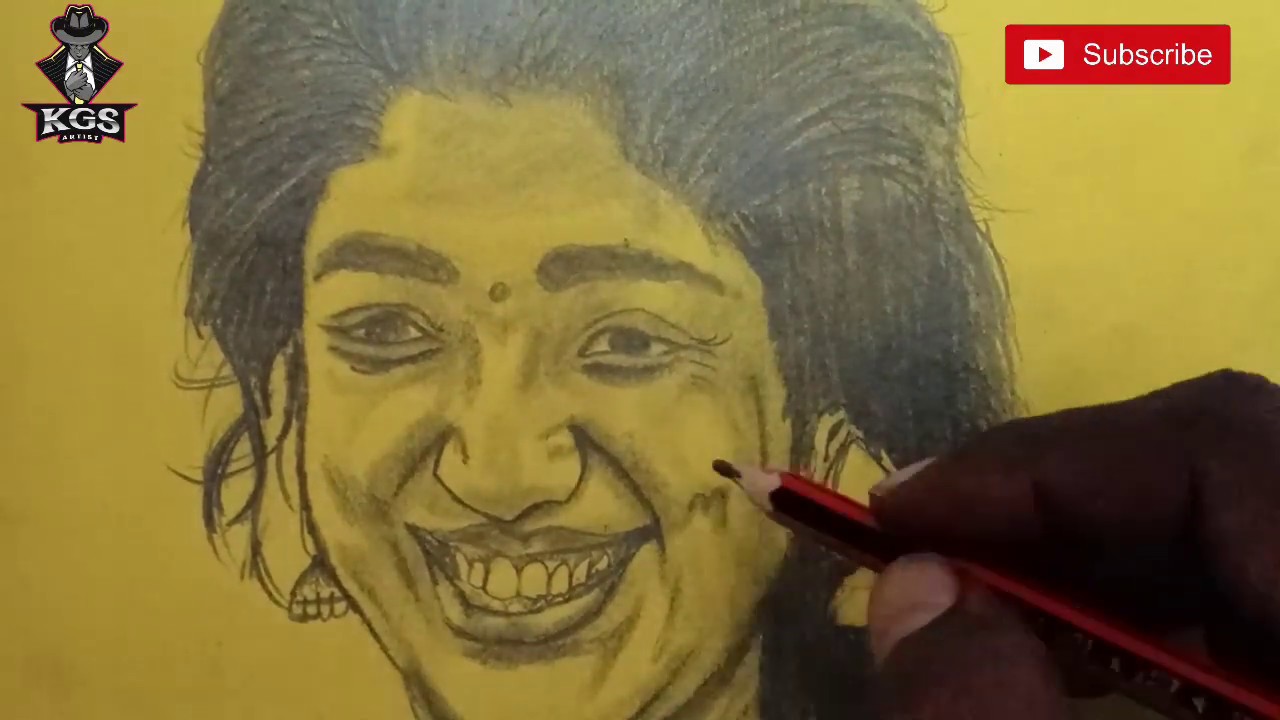 How to draw Nayanthara pencil drawing| for beginners - YouTube