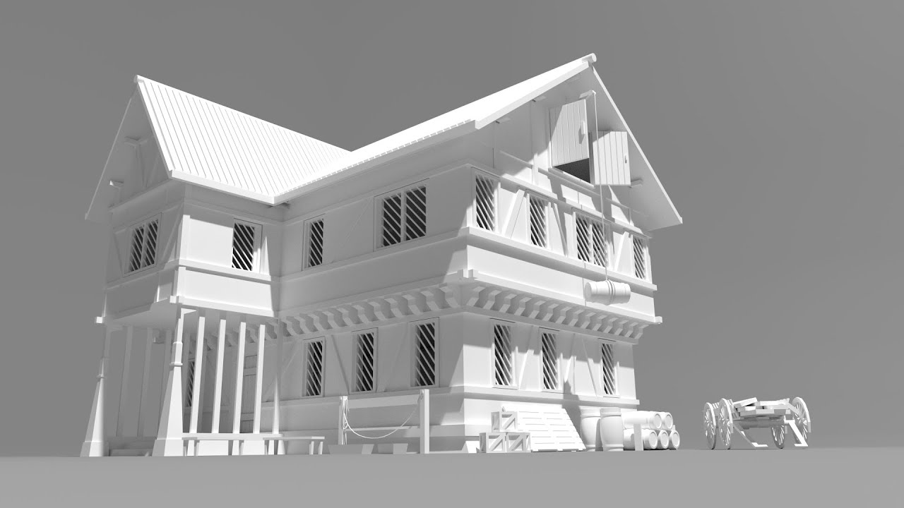 Blender Buildup - RPG House - Game Asset - YouTube