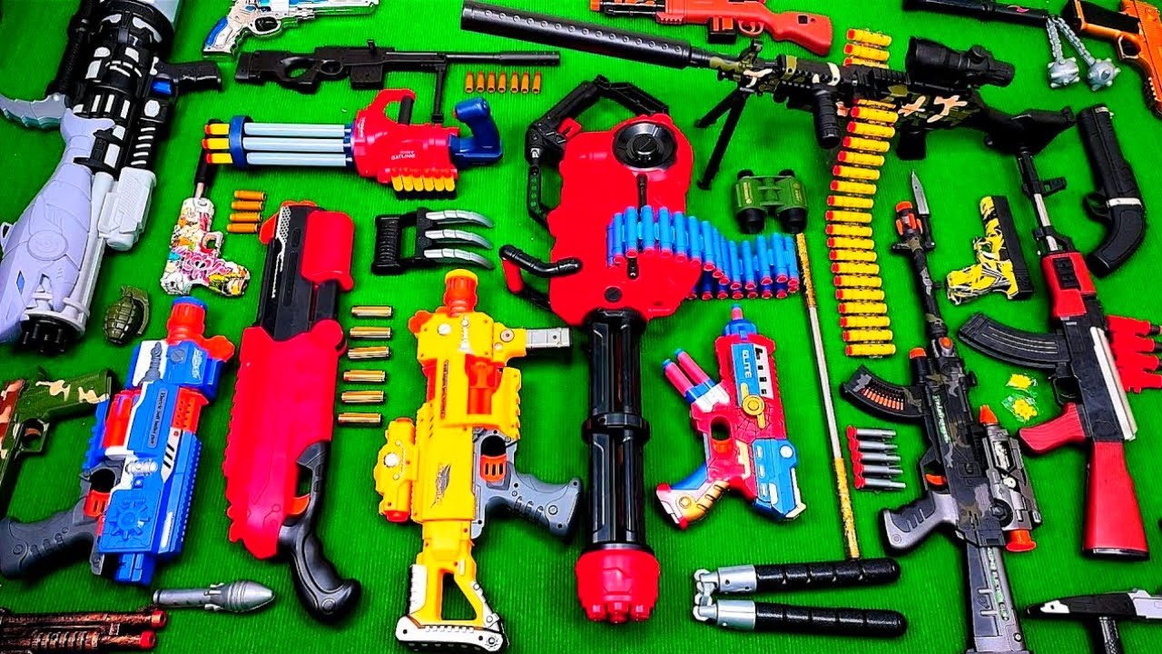 Collecting 7 Sniper Rifles and AK47 Guns Super Machine Gun Spider-Man ...