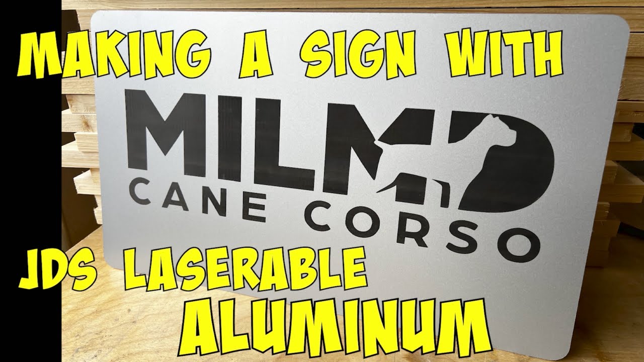 Lasering a sign on Aluminum - YouTube