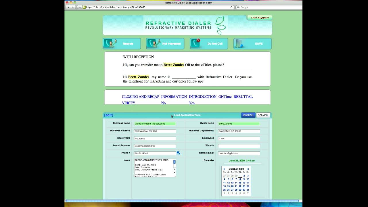Refractive Dialer Web Demo - YouTube