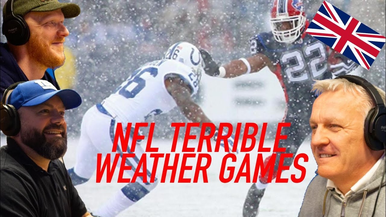 NFL Terrible Weather Games REACTION!! | OFFICE BLOKES REACT!! - YouTube