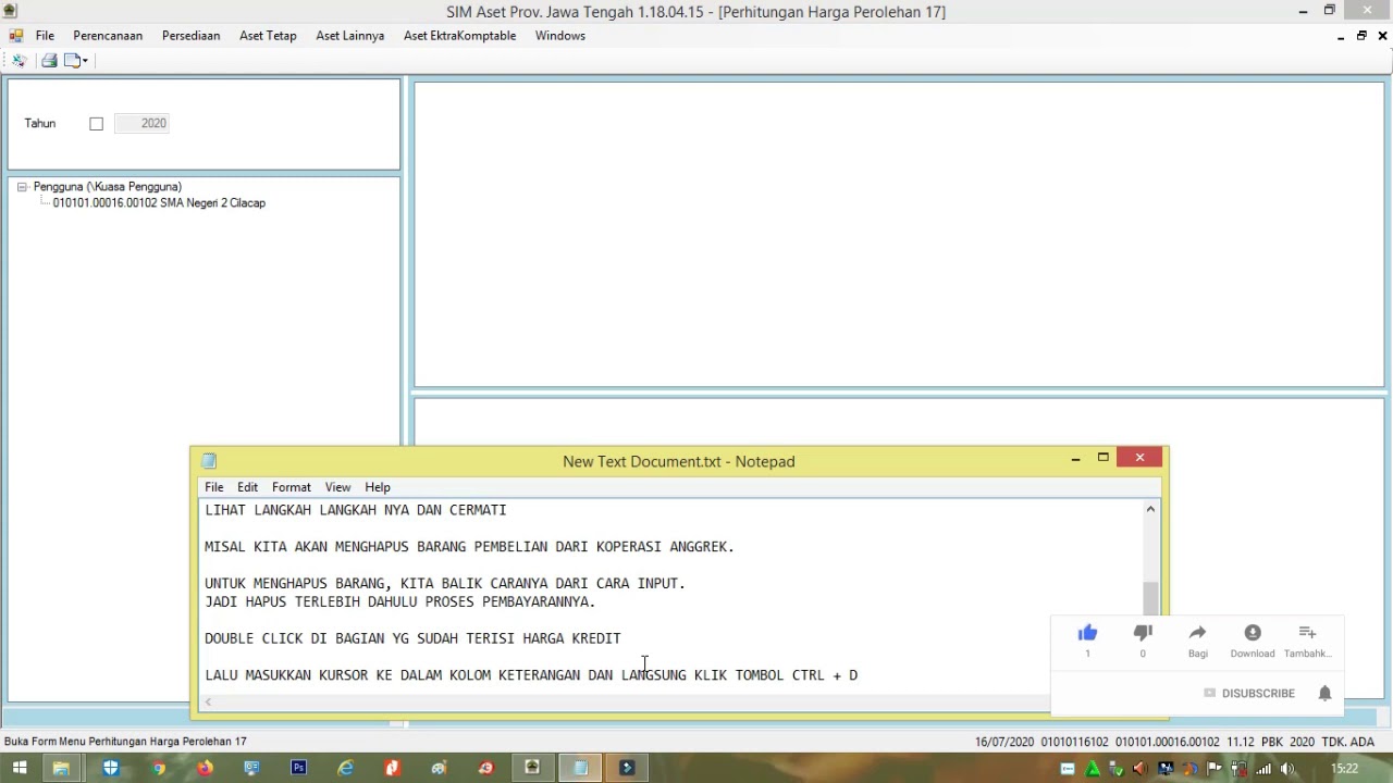 TUTORIAL HAPUS BARANG PERSEDIAAN DI SIMASET - YouTube