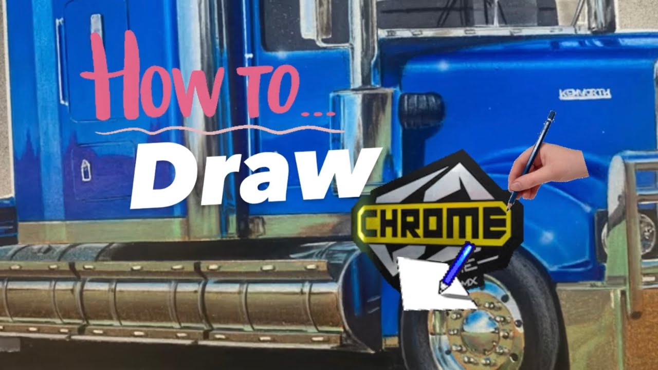 How to draw chrome , reflections , effect on paper with makers and ...