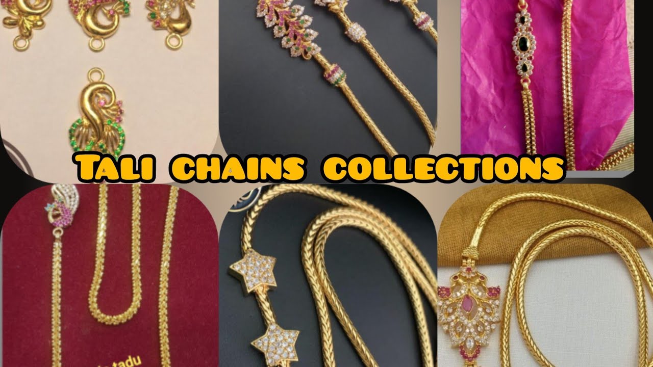 latest gold tali chain with side lockets designs||weight and price ...