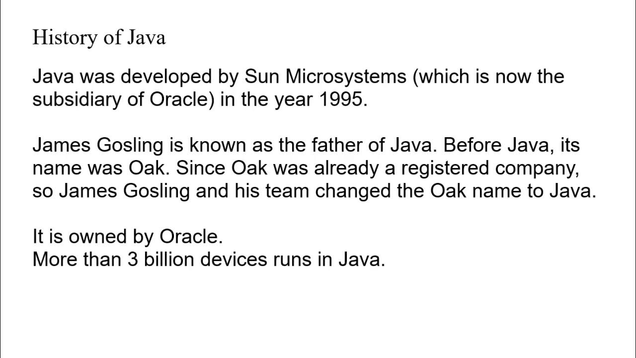 What is Java | Why we use Java | Where we use Java | Short history of ...
