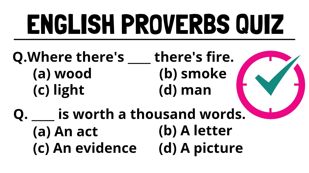 English Proverbs 50 quizzes - Can You Pass ? Test-2 | Common English ...