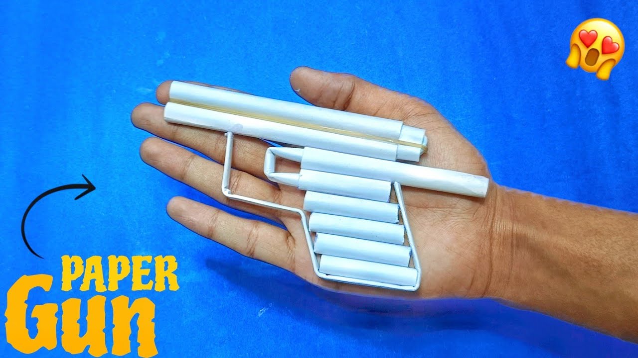 How to make paper gun that shoots paper bullets | paper gun kaise ...