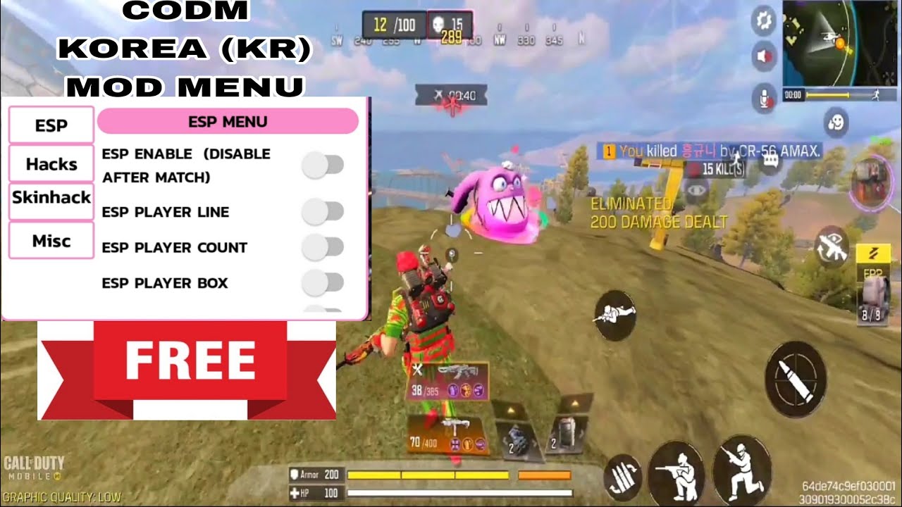 CODM MOD MENU v.1.7.40 | UNLOCK SKIN OPERATOR AND WEAPON | KOREA SERVER ...