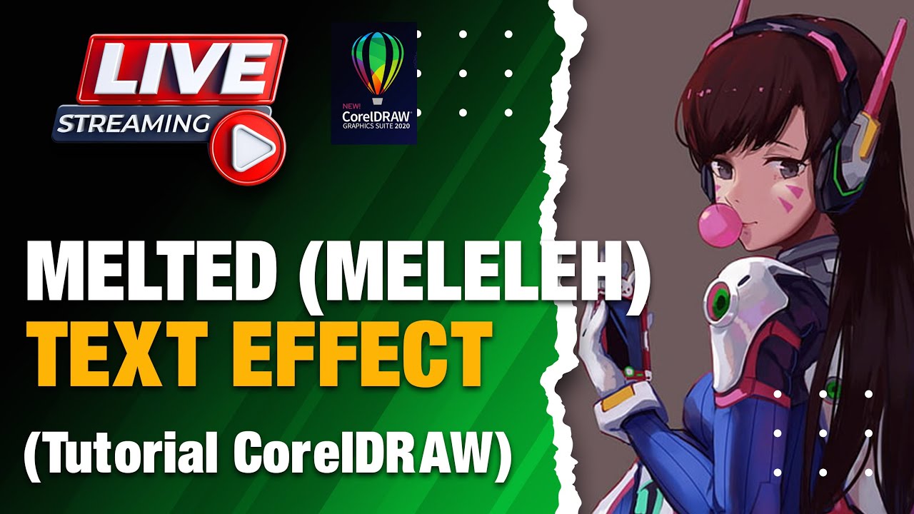 CorelDRAW Tutorial - Melted Effect Text | Efek meleleh pada text - YouTube