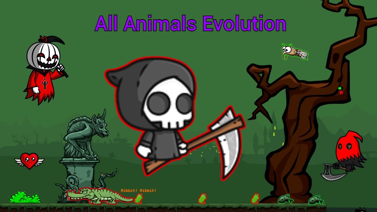 All Animals Evolution With Default Reaper (EvoWorld.io) - YouTube