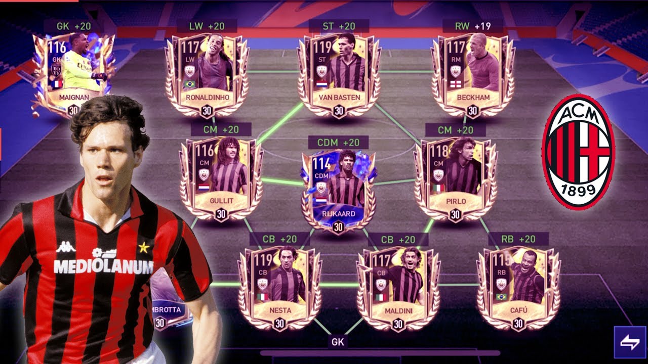 BUILD FULL ĐỘI HÌNH AC MILAN TOÀN PRIME ICON CHẤT LƯỢNG | FIFA MOBILE ...