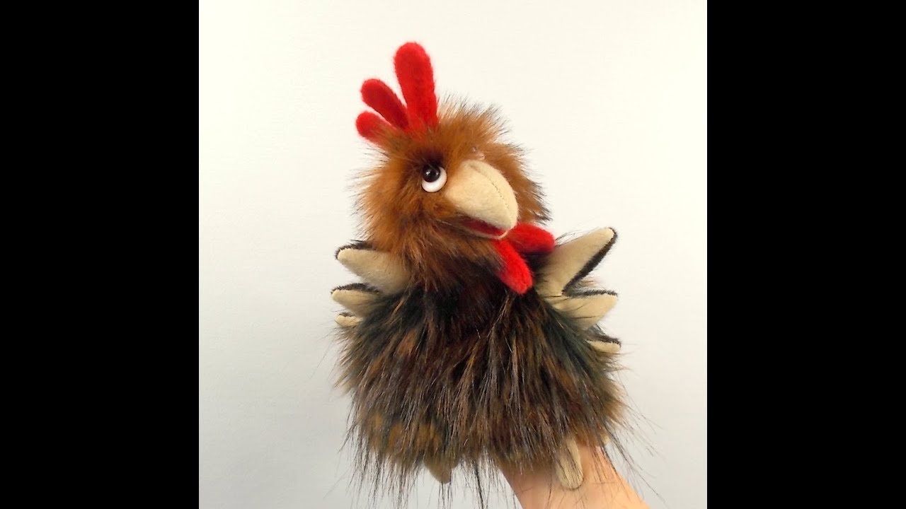 Little Cockerel hand puppet for home children's theater - YouTube