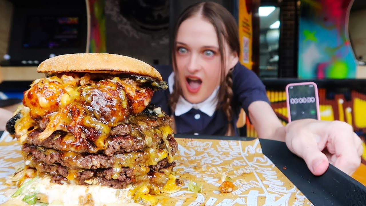 Impossible Beef Stack Burger Challenge - YouTube