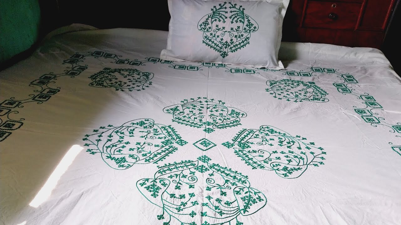 ||Hand work 🧶🪡Sindhi bedsheet design||so beautiful 💕 - YouTube