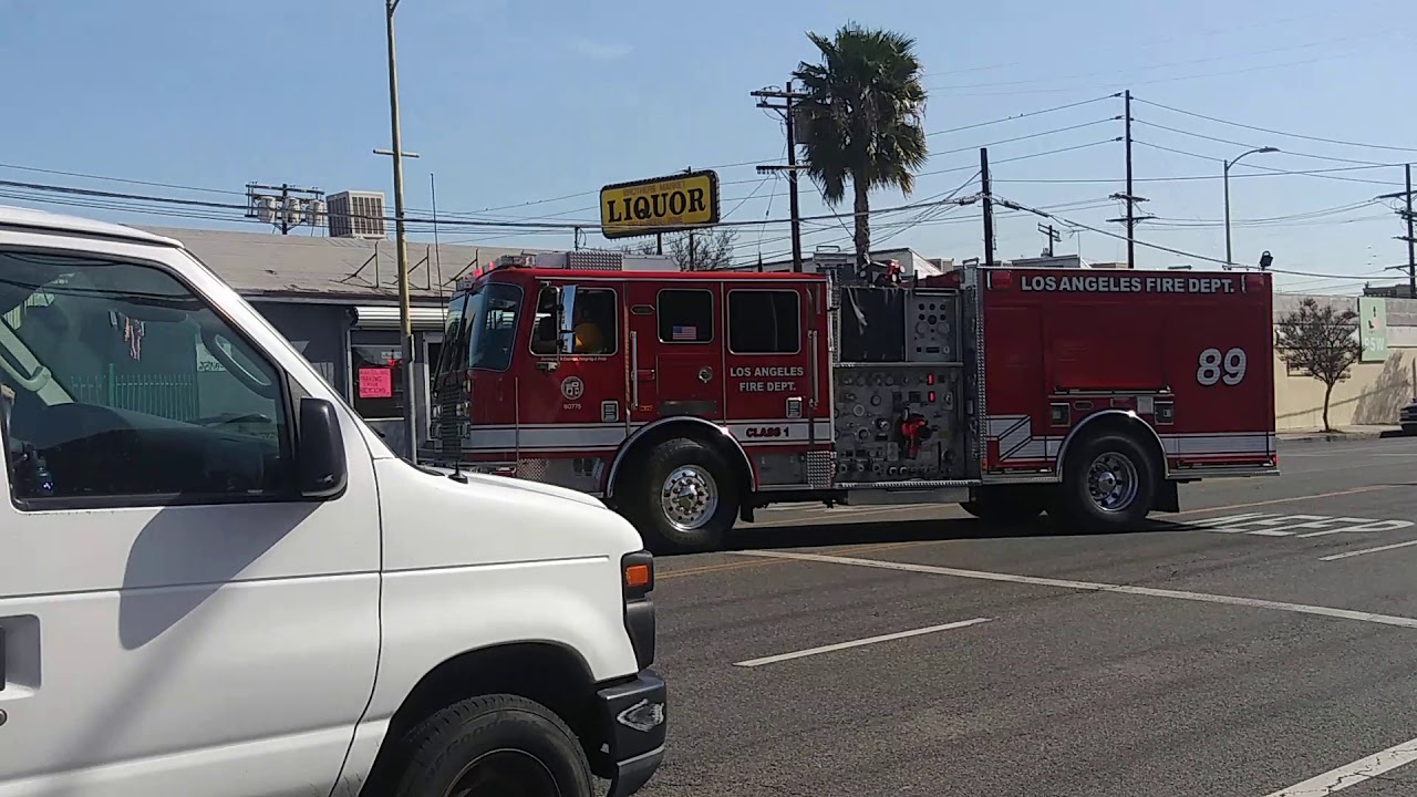 LAFD Engine 89 Responding - YouTube