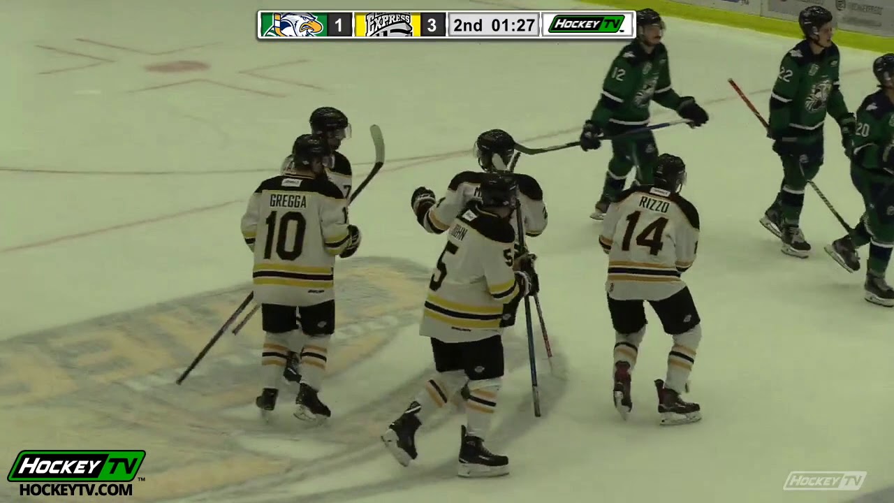 Massimo Rizzo 1st BCHL hat trick Nov 22 vs Surrey - YouTube