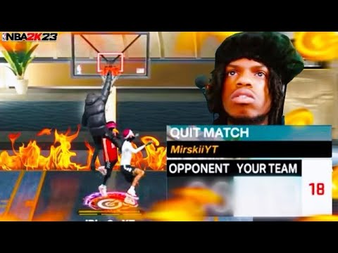 @MirskiiYT Pulled up on 2x CLAN in NBA2K23 Stage and...(HE QUIT!) - YouTube