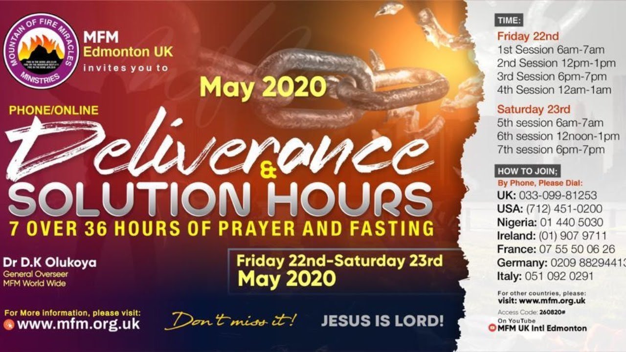 Deliverance and Solution Hour (7th Session - May 2020) - YouTube