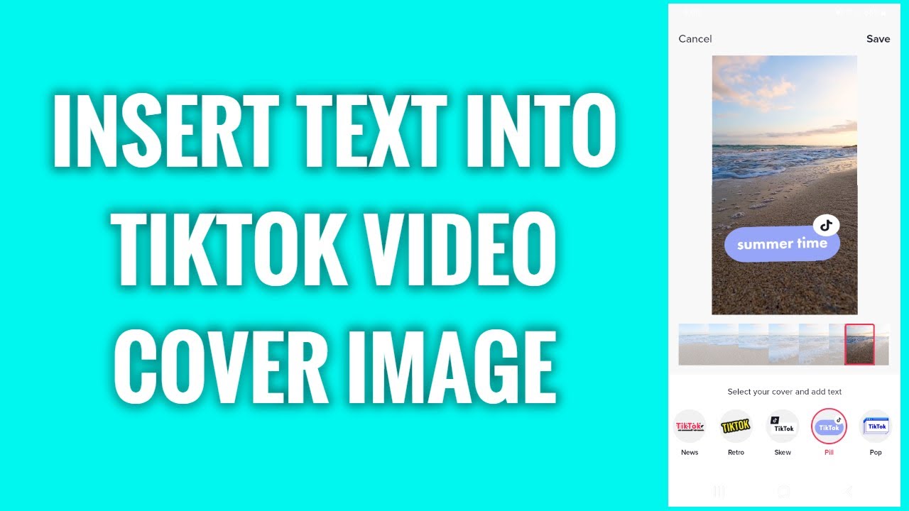 How To Insert Text Into TikTok Video Cover Image - YouTube
