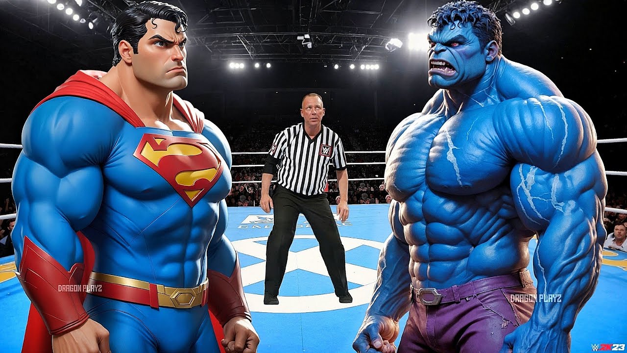 SUPERMAN VS BLUE HULK - EPIC BATTLE - YouTube