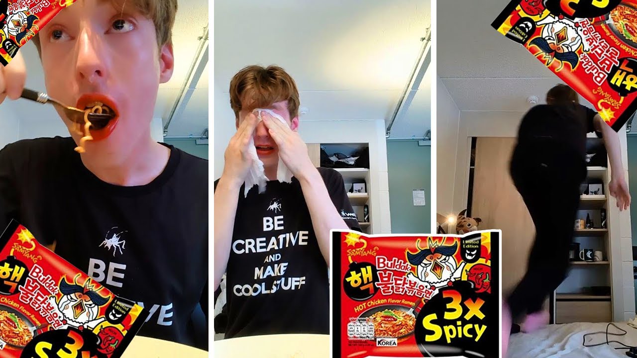 NUCLEAR FIRE NOODLES MUKBANG | Buldak Spicy Noodles | "ASMR" - YouTube
