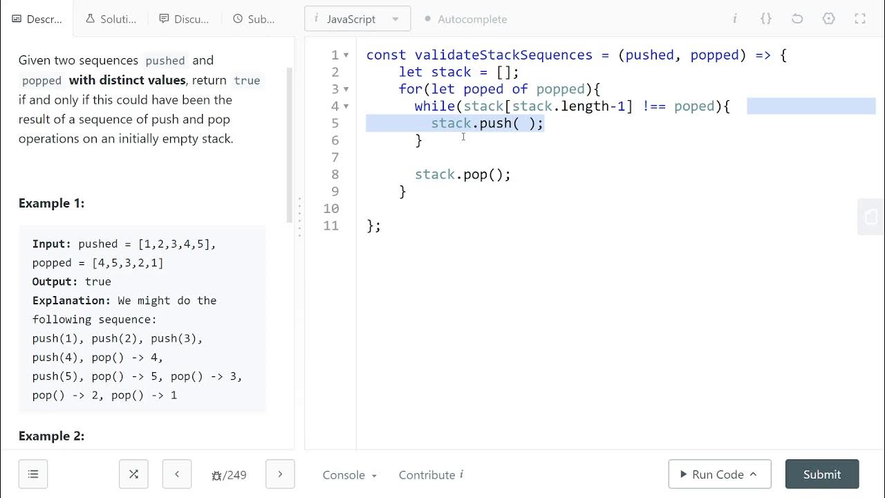 Leetcode 946 Medium Validate Stack Sequences Youtube 9458