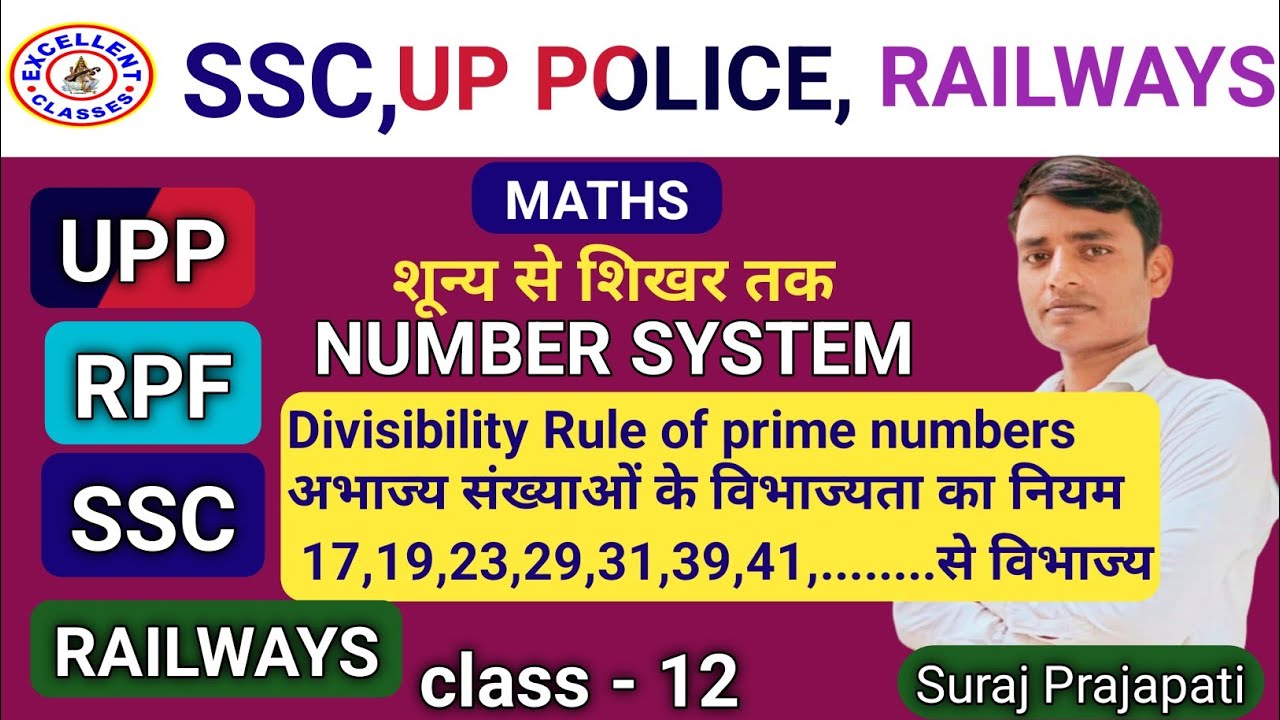 Divisibility Rule of prime numbers। अभाज्य संख्याओं के विभाज्यता का ...