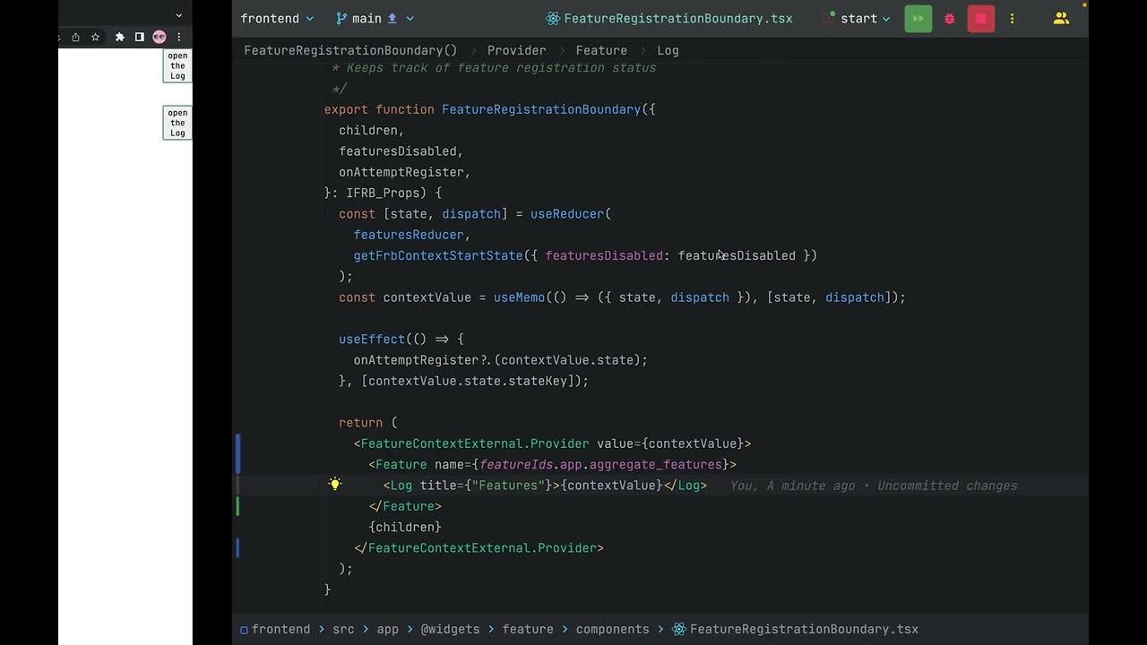 Devlog Free Coding Session The Log Component Is Now Feature Aware Youtube