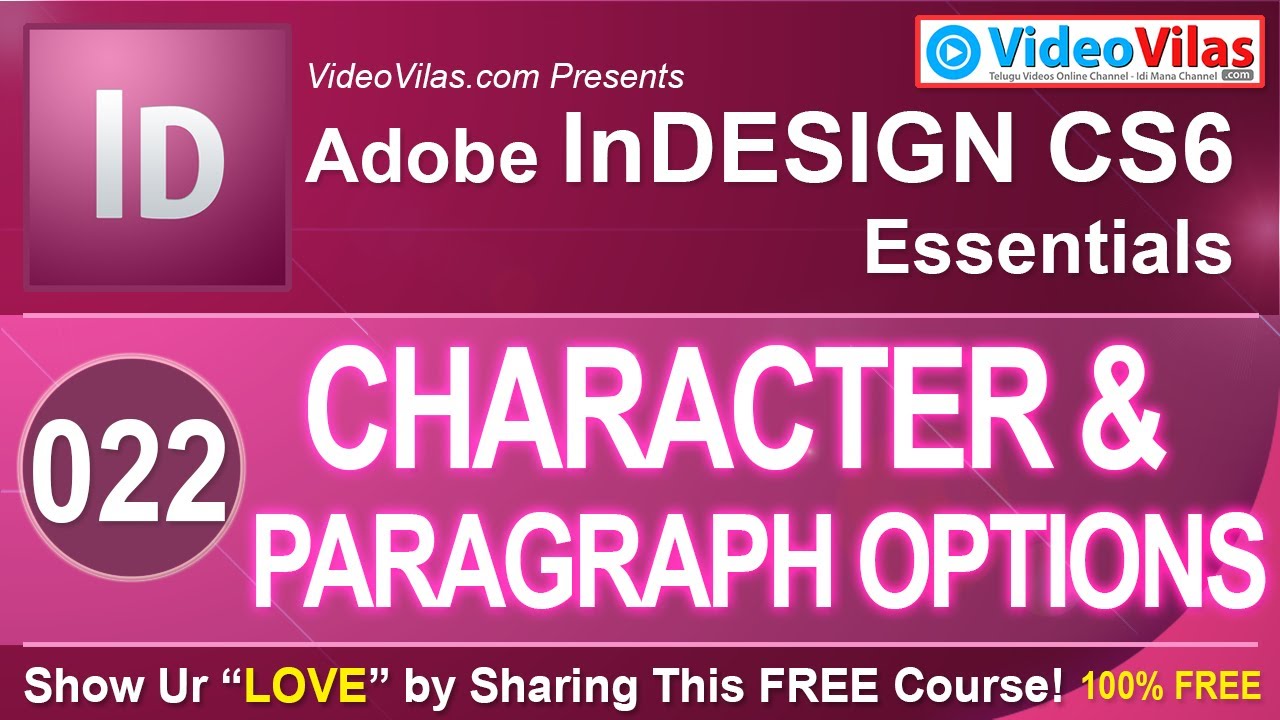 Adobe InDesign CS6 Tutorials Telugu 22 Character Paragraph adobe-indesign-cs6-tutorials-telugu-22-character-paragraph