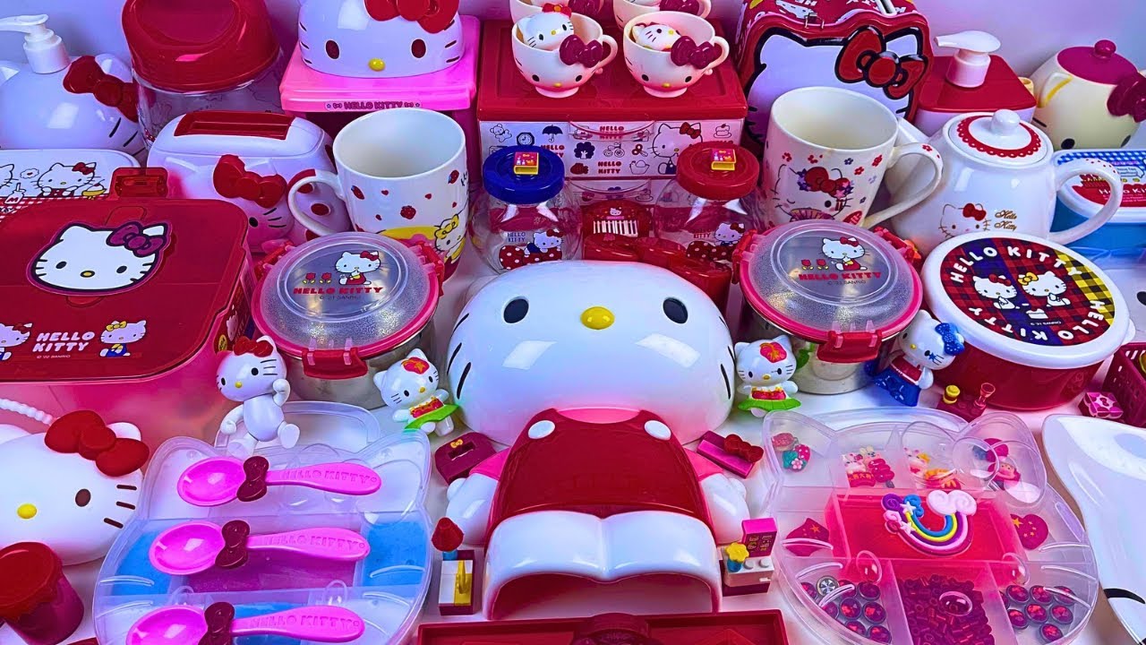 Cute Slime HELLO KITTY Makeup Sime Mixing ASMR - YouTube