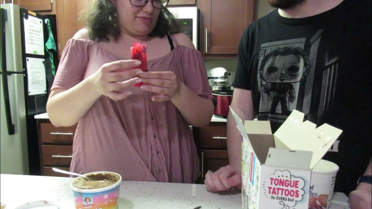 Tasting Viral Tiktok Fruit Roll Up Ice Cream Youtube