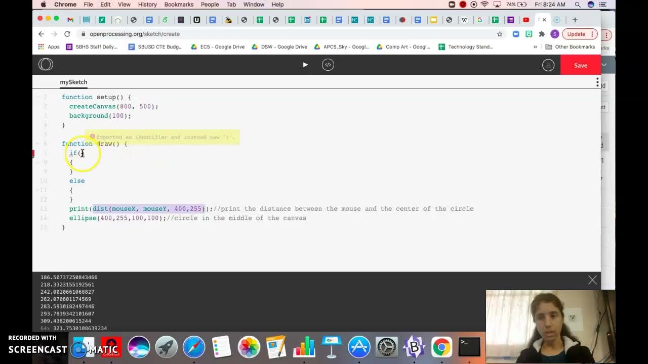 dist function in P5js - YouTube