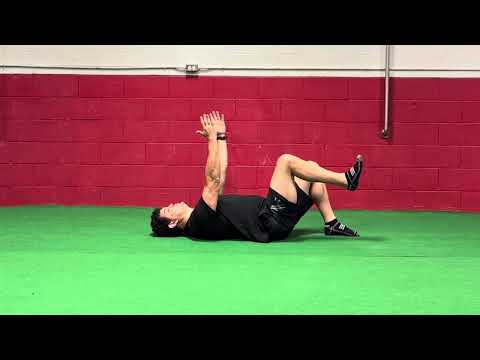 Supine Single Leg Hip Lower (Knee 90 Degrees) - YouTube